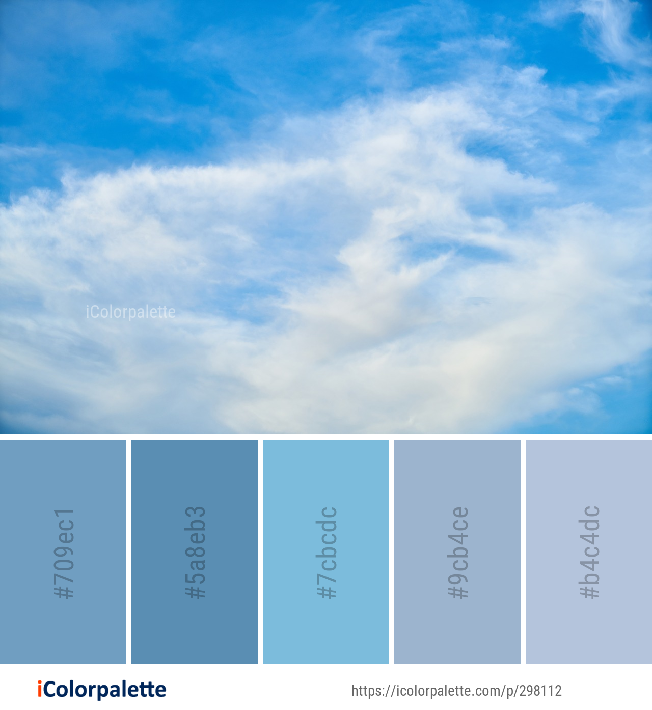 Color Palette Ideas from Sky Cloud Daytime Image | iColorpalette