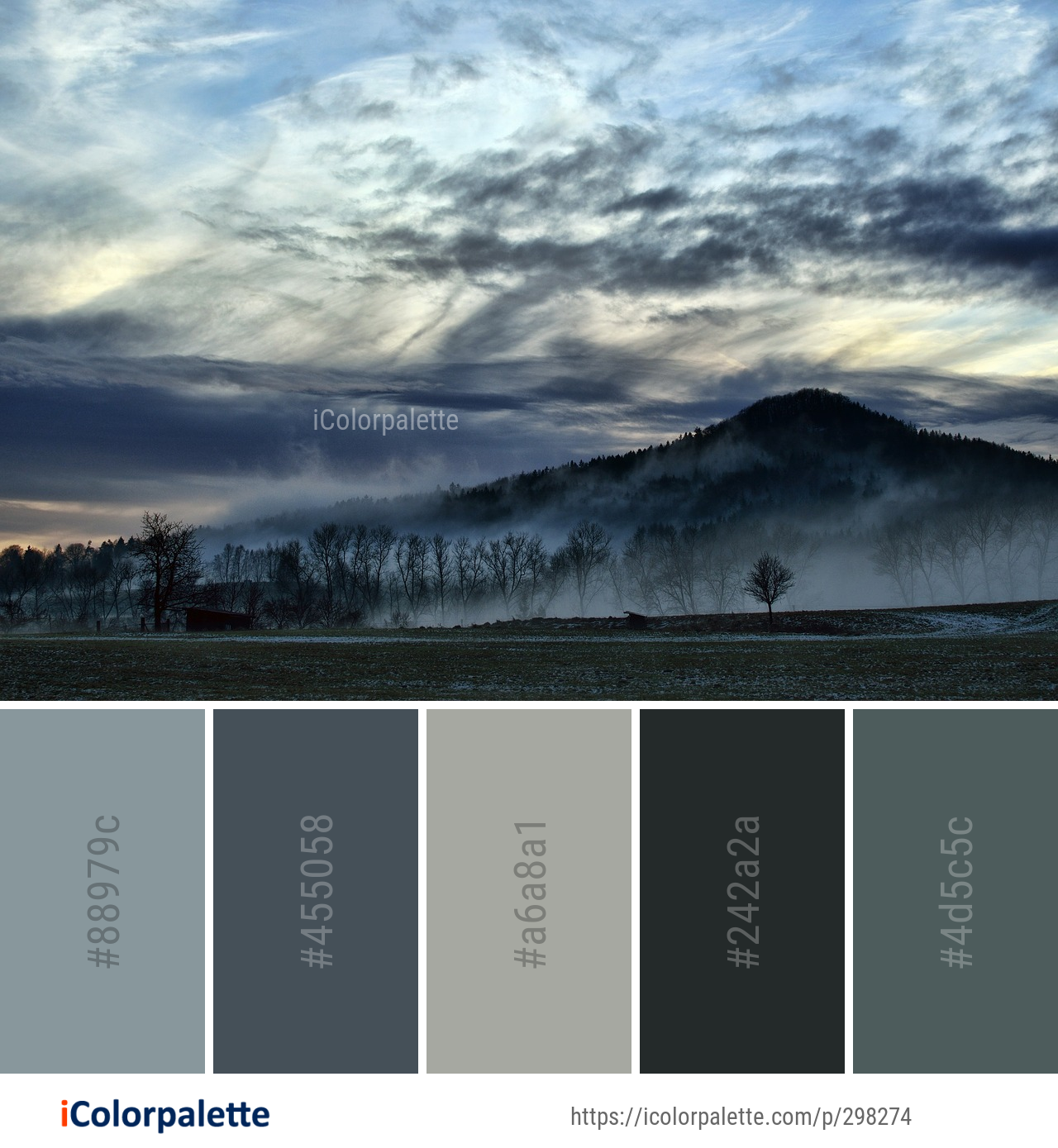 Color Palette Ideas from Sky Cloud Atmosphere Image | iColorpalette