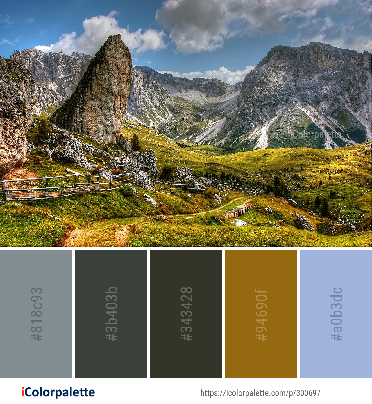Color Palette Ideas from Mountainous Landforms Nature Mountain Image ...