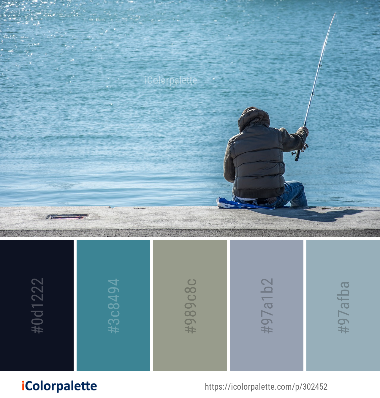 Color Palette Ideas from Sea Blue Water Image | iColorpalette