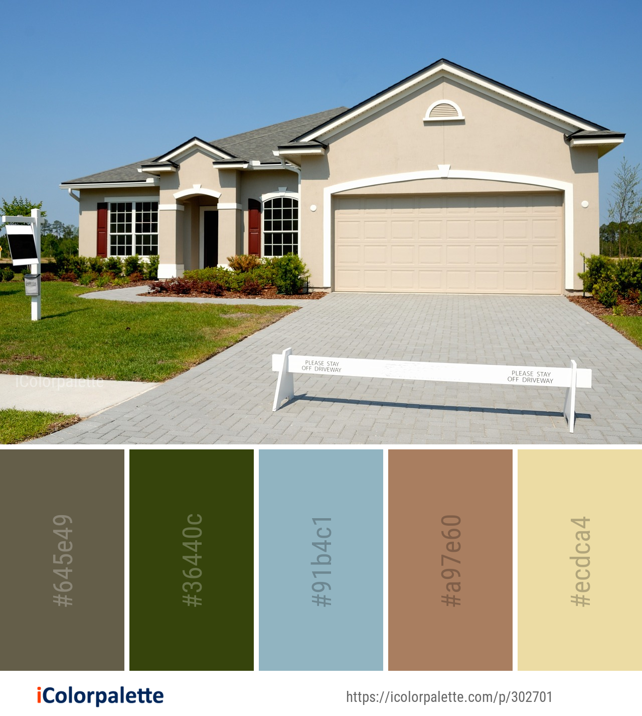 Color Palette Ideas from Home Property Residential Area Image ...