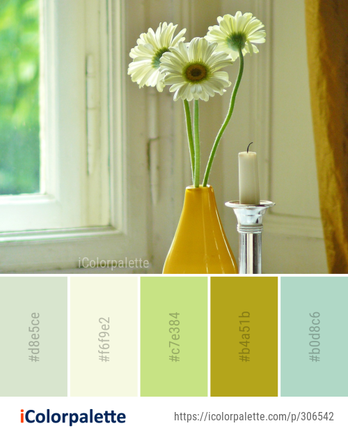 Color Palette Ideas from Flower Yellow Vase Image | iColorPalette