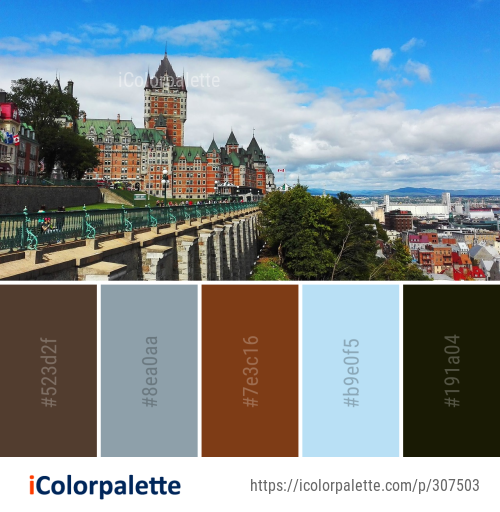 Color Palette Ideas from City Landmark Sky Image | iColorpalette
