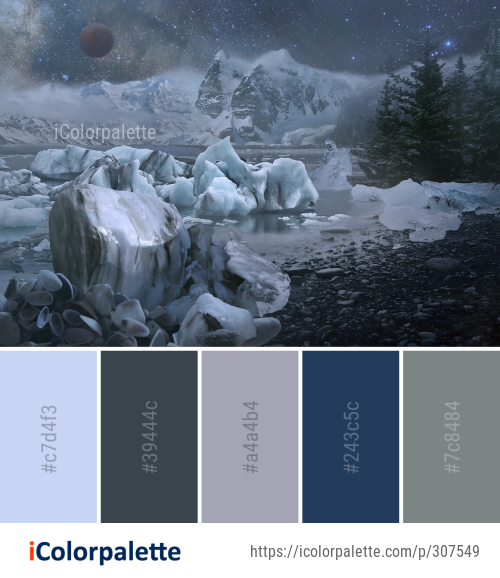 Color Palette Ideas from Water Nature Freezing Image | iColorpalette
