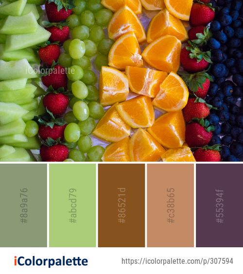 Color Palette Ideas from Natural Foods Fruit Food Image | iColorpalette