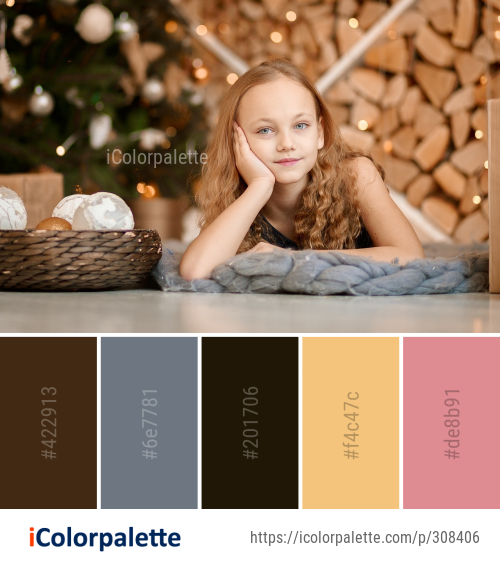 Color Palette Ideas from Beauty Human Hair Color Girl Image | iColorpalette
