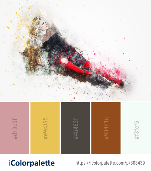 Color Palette Ideas from Red Snow Winter Image | iColorpalette