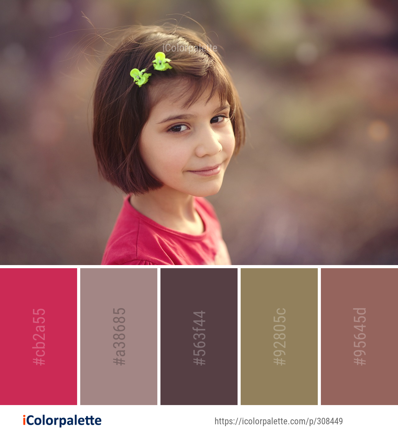 Color Palette Ideas from Skin Girl Beauty Image | iColorpalette