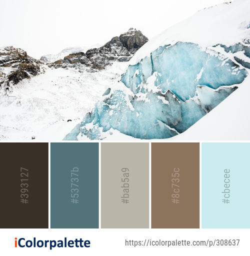 Color Palette Ideas from Nunatak Glacial Landform Geological Phenomenon ...