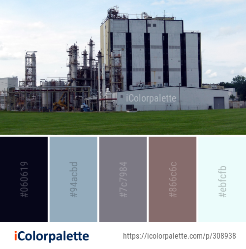 Color Palette Ideas from Industry Building Factory Image | iColorpalette