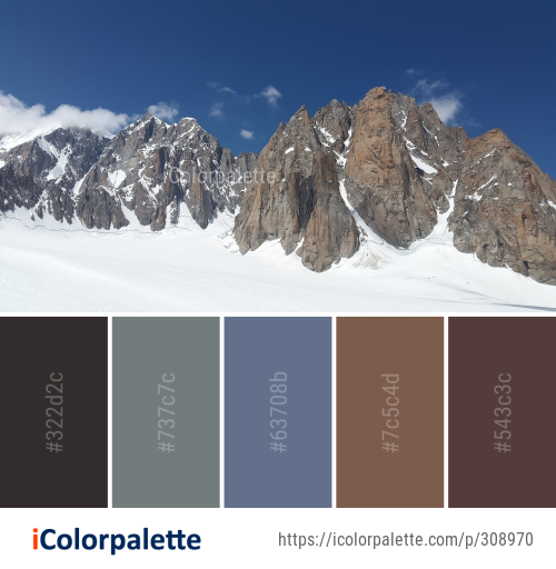 Color Palette Ideas from Mountainous Landforms Mountain Range Sky Image ...