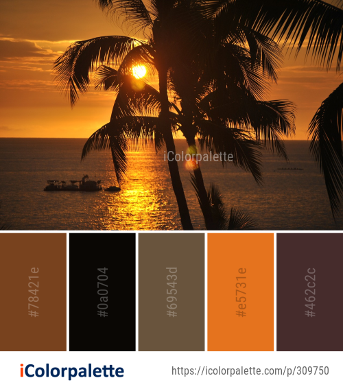 75 Sunset Color Schemes | Curated collection of Color Palettes