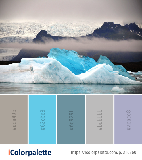 Color Palette Ideas from Iceberg Water Sea Ice Image | iColorpalette