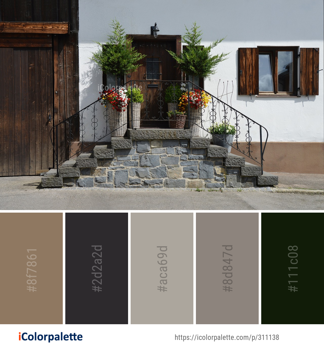 Color Palette Ideas from Wall Facade House Image | iColorpalette