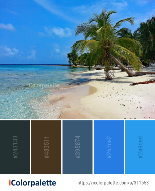 Color Palette Ideas from Tropics Coastal And Oceanic Landforms ...