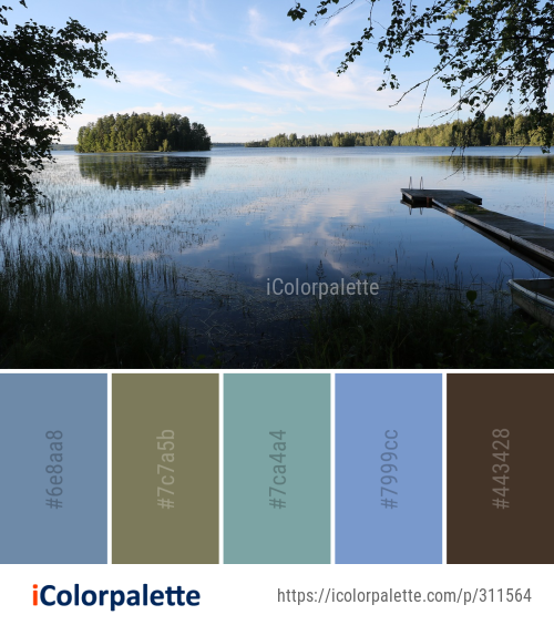 Color Palette Ideas from Reflection Water Lake Image | iColorpalette