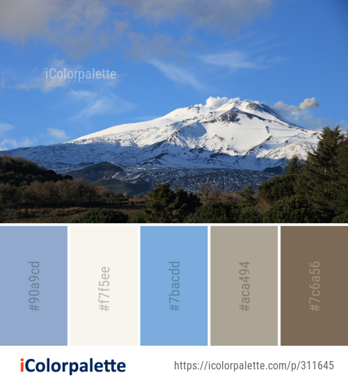 Color Palette Ideas from Sky Mountainous Landforms Mountain Image ...