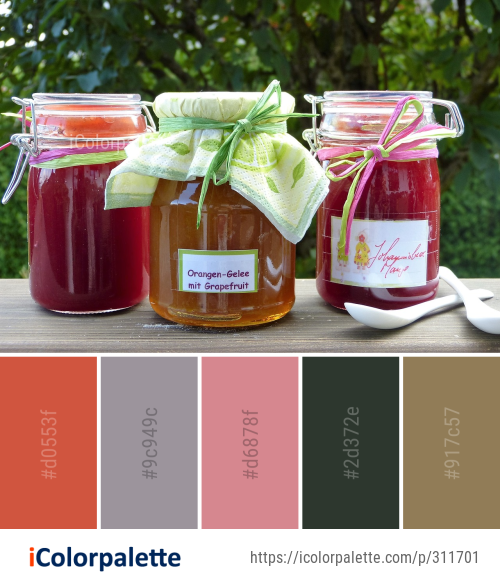 Color Palette Ideas from Food Preservation Fruit Preserve Pickling ...