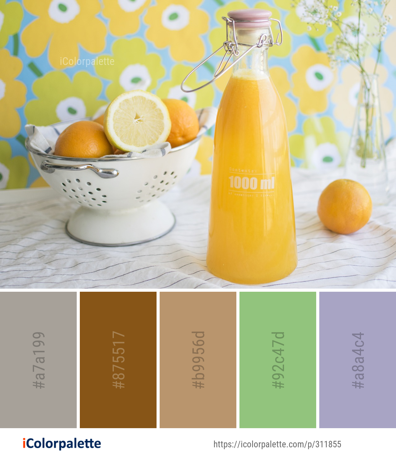 Color Palette Ideas from Liqueur Juice Drink Image | iColorpalette