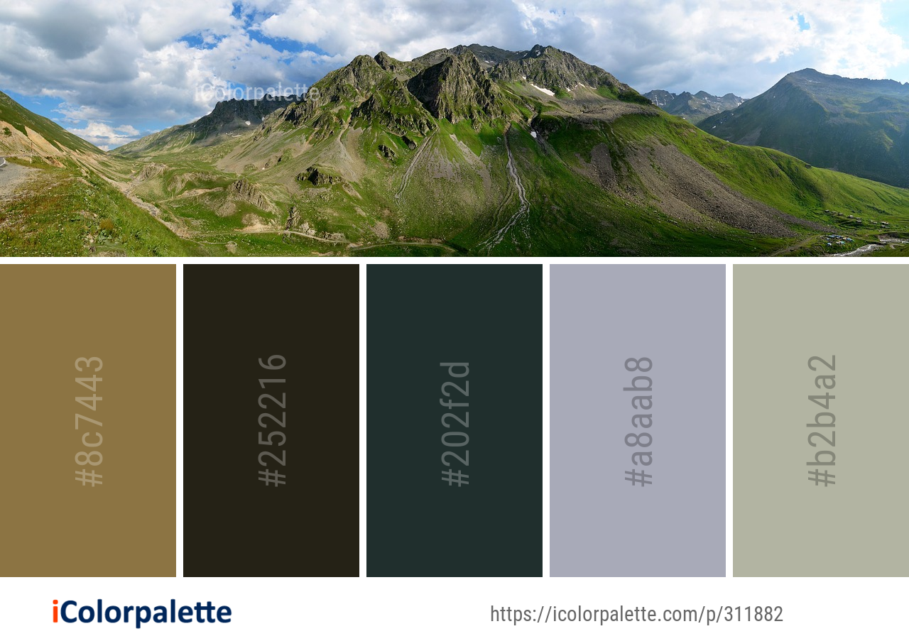Color Palette Ideas from Mountainous Landforms Mountain Mount Scenery ...