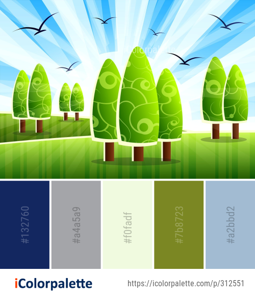 Color Palette Ideas from Green Leaf Daytime Image | iColorpalette
