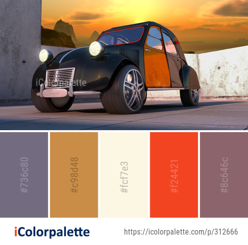 Color Palette Ideas from Car Motor Vehicle Image | iColorpalette