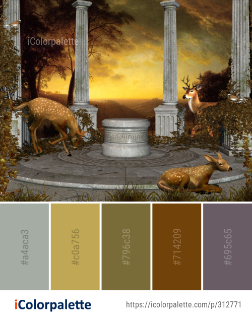 Color Palette Ideas from Fauna Wildlife Painting Image | iColorpalette