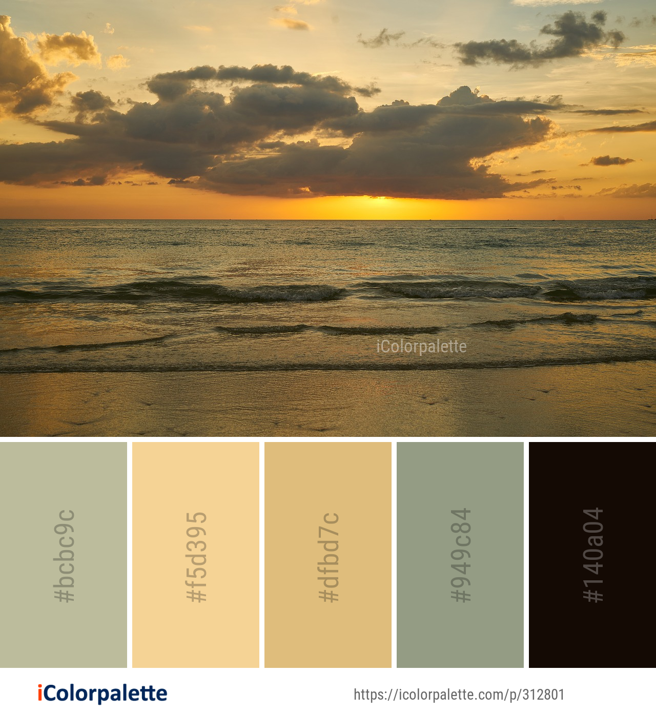 Color Palette Ideas from Sea Sky Horizon Image | iColorpalette