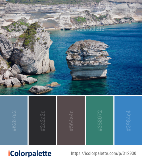 Color Palette Ideas from Sea Coast Coastal And Oceanic Landforms Image ...