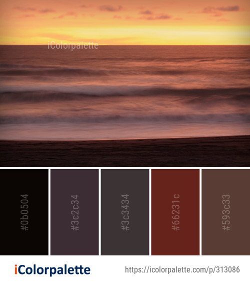 Color Palette Ideas from Horizon Sky Red At Morning Image | iColorpalette