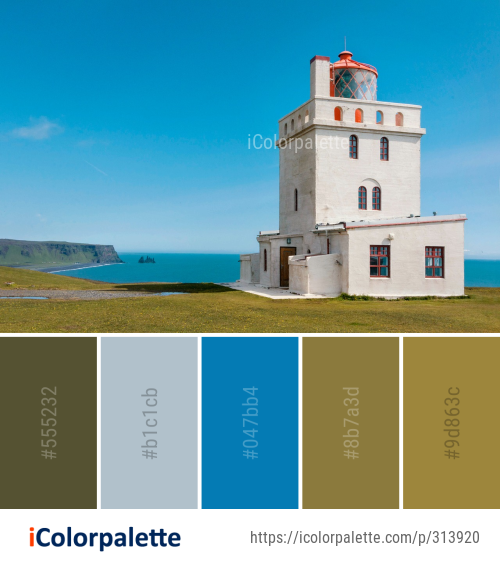 Color Palette Ideas from Lighthouse Tower Sky Image | iColorpalette