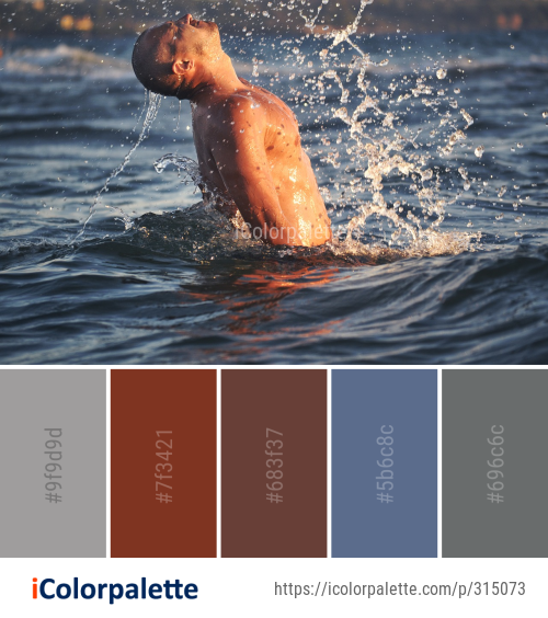 Color Palette Ideas from Water Sea Male Image | iColorpalette