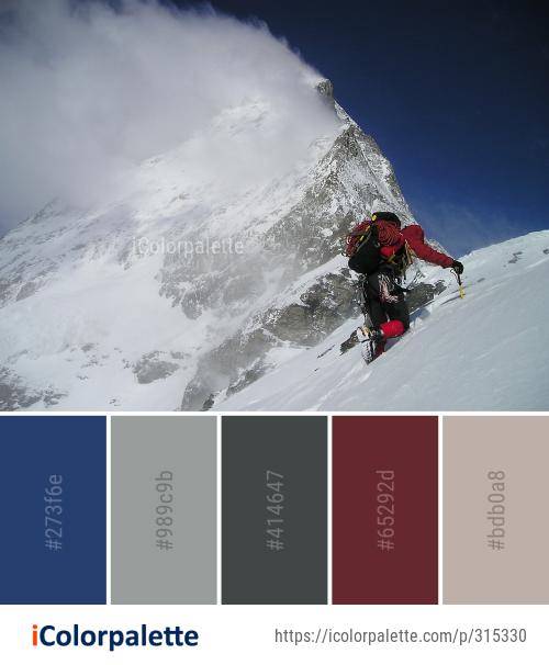 Color Palette Ideas from Mountainous Landforms Mountaineering Ridge ...