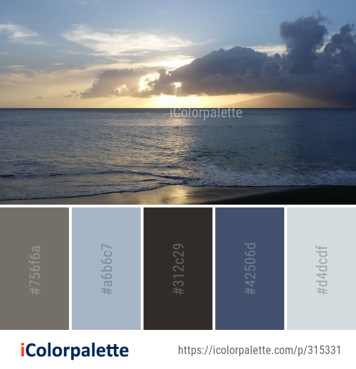Color Palette Ideas from Sky Sea Horizon Image | iColorpalette