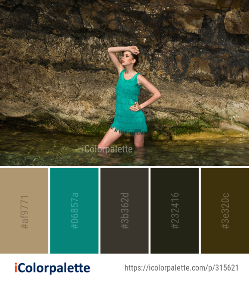Color Palette Ideas from Green Water Nature Image | iColorpalette
