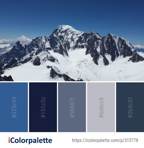 Color Palette Ideas from Mountainous Landforms Mountain Range Image ...