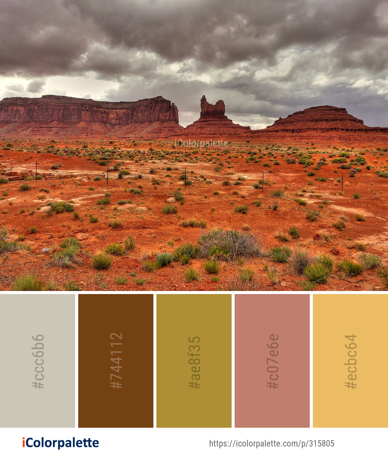 Color Palette Ideas from Sky Badlands Wilderness Image | iColorpalette