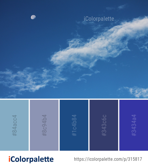 Color Palette Ideas from Sky Daytime Blue Image | iColorpalette