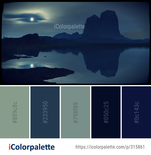 Color Palette Ideas from Nature Reflection Atmosphere Image | iColorpalette