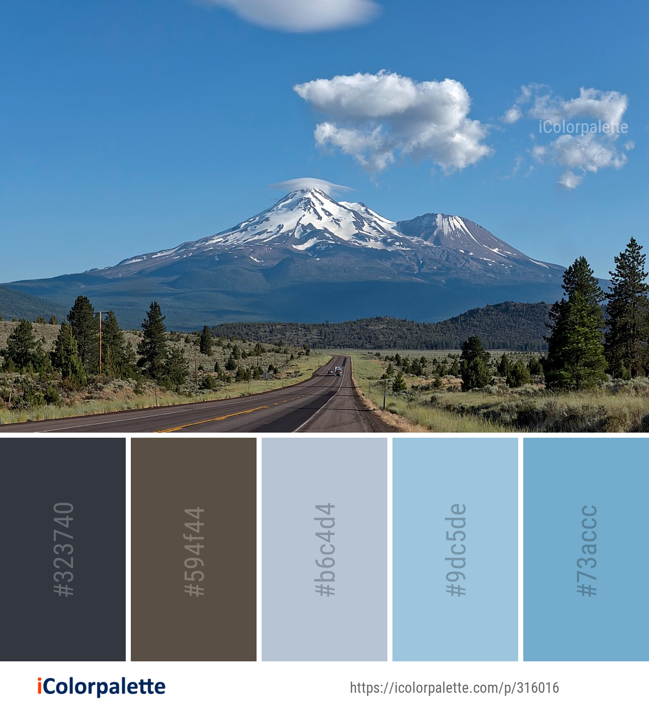 Color Palette Ideas from Sky Mountainous Landforms Mountain Image ...