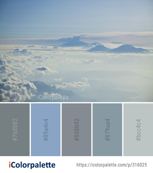 Color Palette Ideas from Sky Cloud Atmosphere Image | iColorpalette