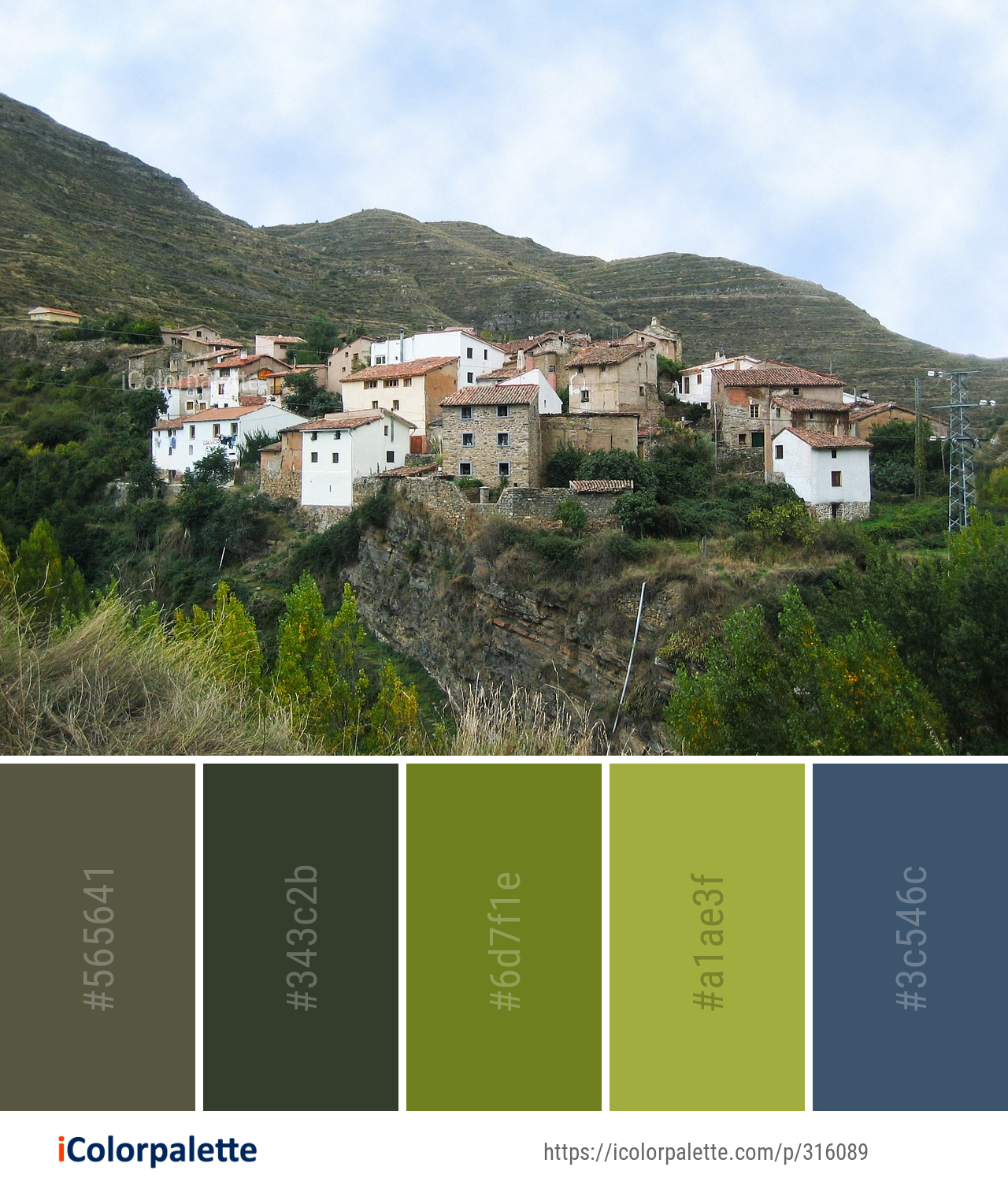 Color Palette Ideas from Mountainous Landforms Roof Sky Image ...