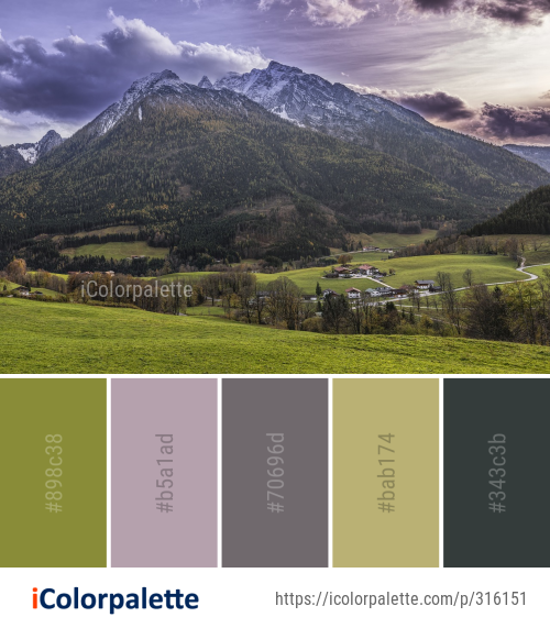 Color Palette Ideas from Sky Highland Mountainous Landforms Image ...