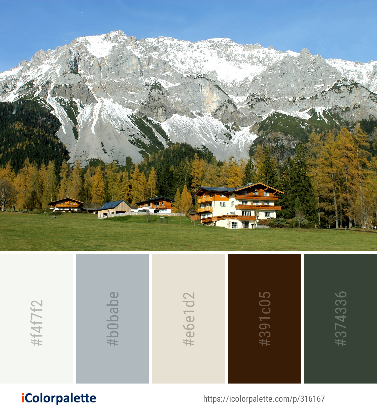 Color Palette Ideas from Mountainous Landforms Mountain Range Image ...