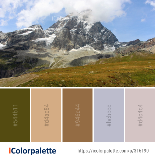 Color Palette Ideas from Mountainous Landforms Mountain Range Image ...