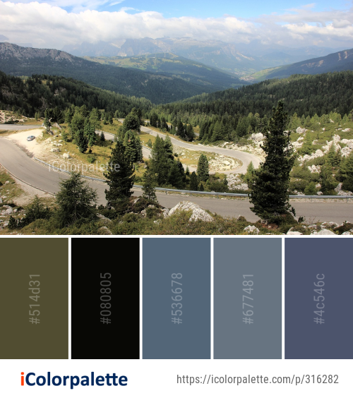 Color Palette Ideas from Mountainous Landforms Mountain Wilderness ...