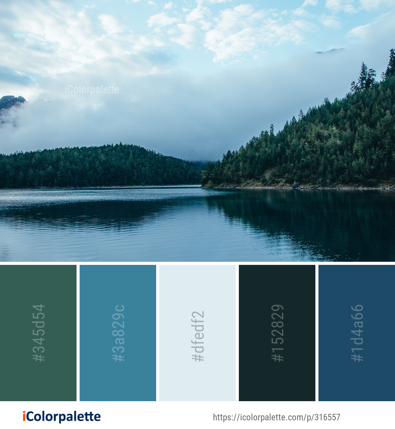 Color Palette Ideas from Sky Reflection Nature Image | iColorpalette