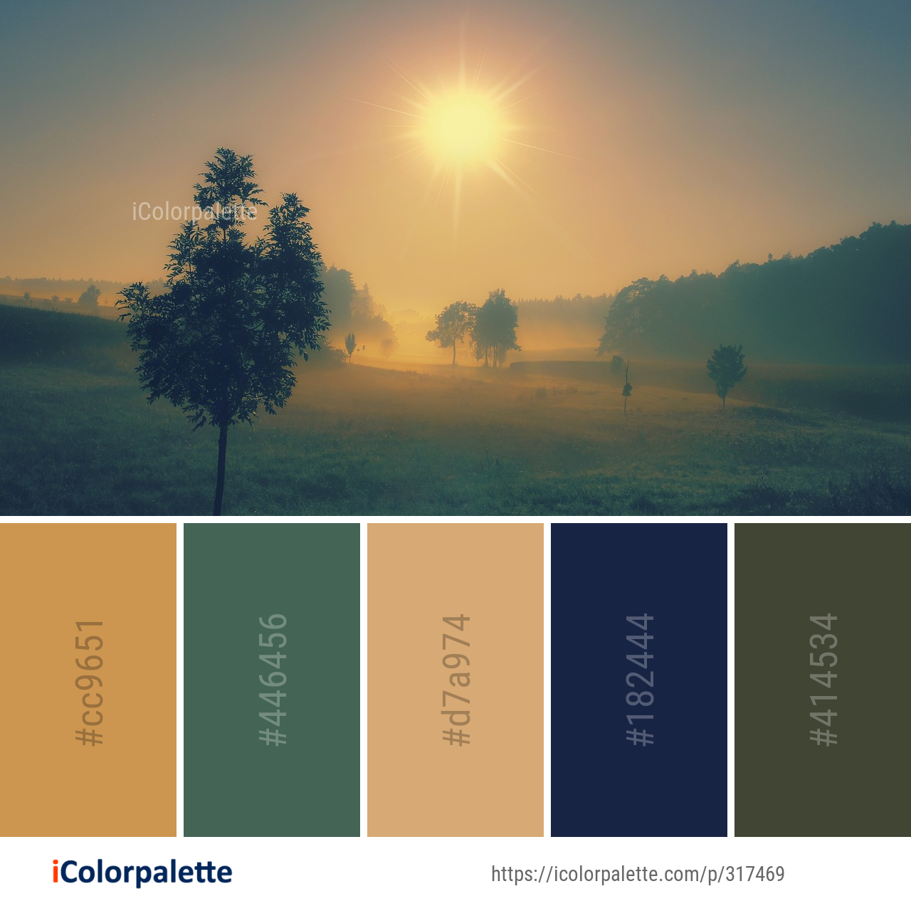 Color Palette Ideas from Nature Sky Dawn Image | iColorpalette