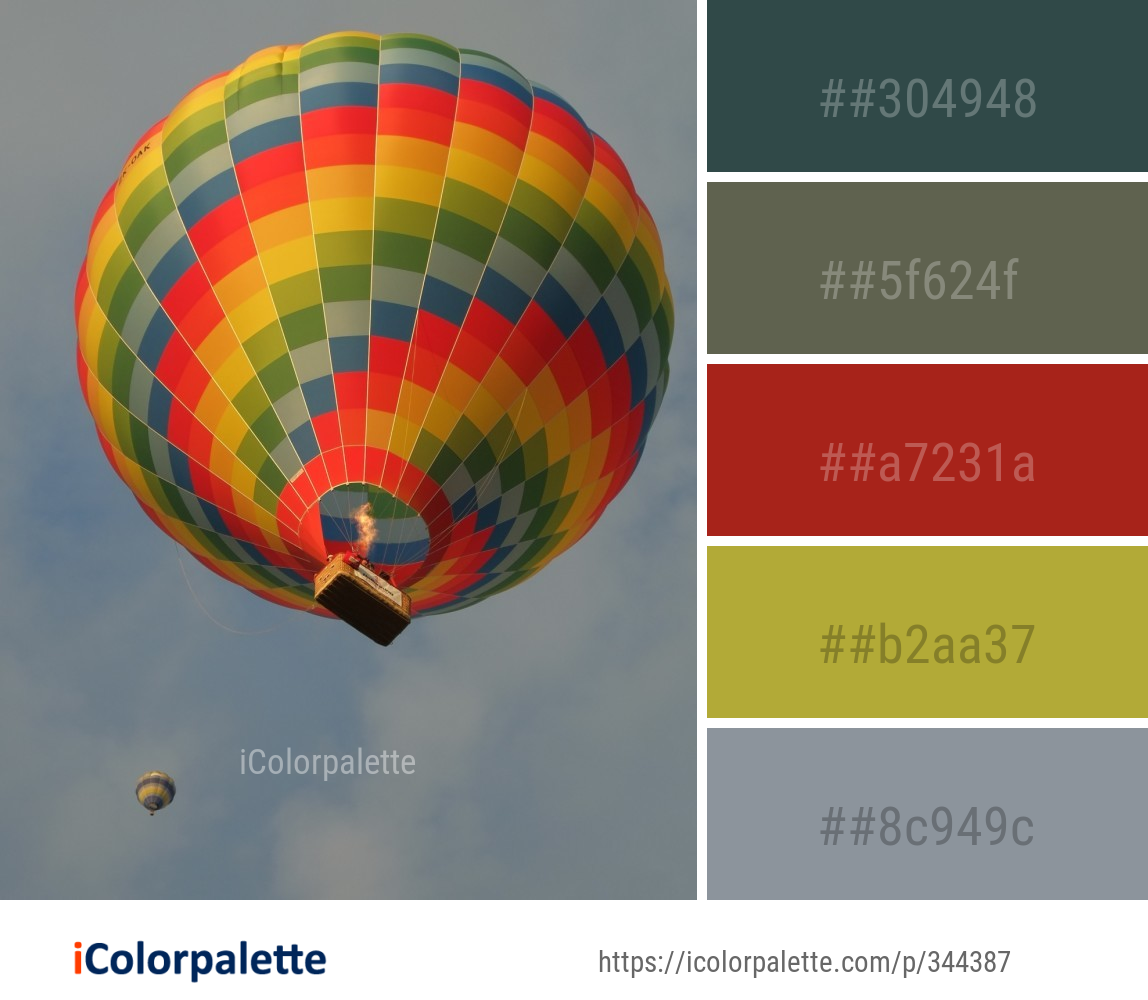 Color Palette Ideas from Hot Air Balloon Ballooning Sky Image ...