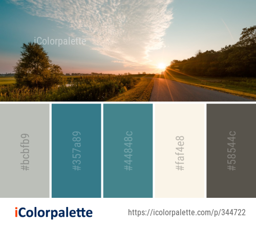 Color Palette Ideas from Sky Road Nature Image | iColorpalette
